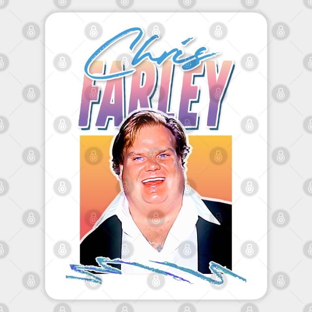 Chris Farley / Retro Film Fan Aesthetic Design - Chris Farley - Sticker ...