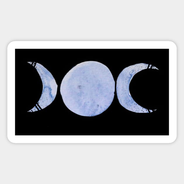Triple Moon Symbol - Triple Moon Symbol - Sticker | TeePublic