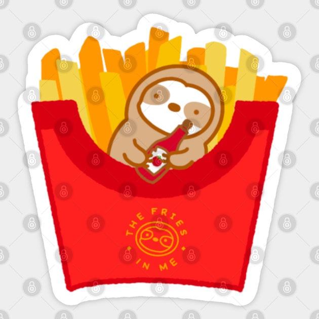 Cute Sloth Fries - Sloth - Sticker | TeePublic