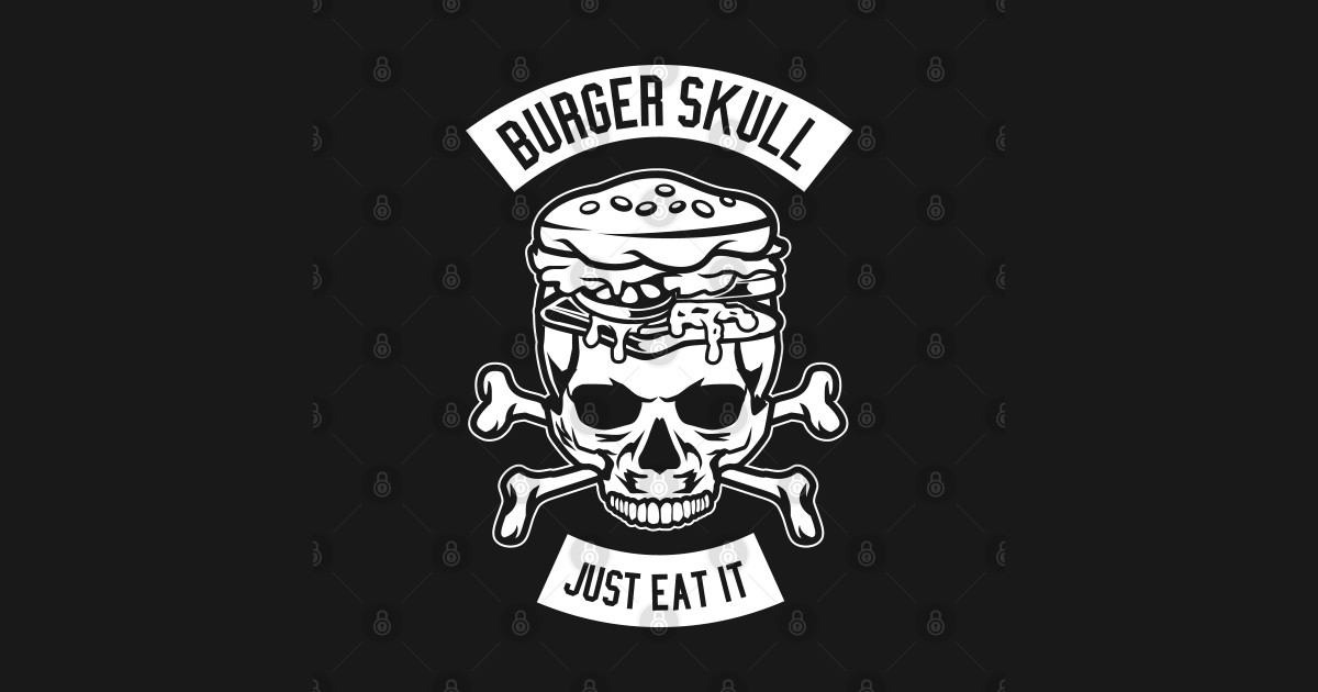 Burger Skull - Teeshirt - T-Shirt | TeePublic