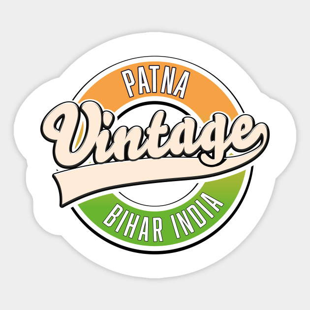 Patna Bihar vintage style logo - Patna Bihar - Sticker | TeePublic