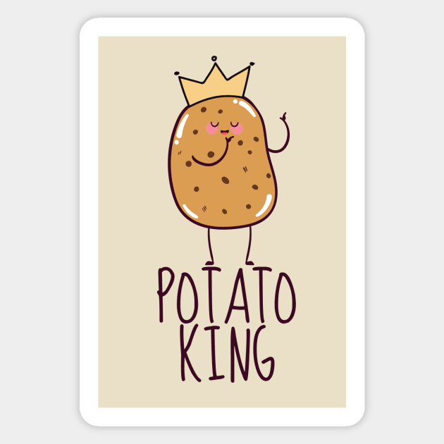 Potato King Funny - Potato Lover - Sticker | TeePublic