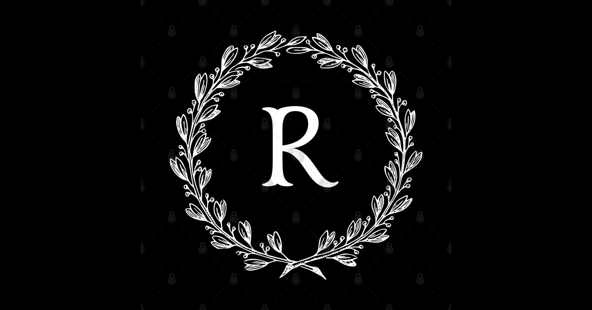 Beautiful Letter R Alphabet Initial Monogram Wreath - Monogram R ...