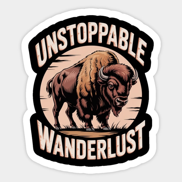 Bison American Buffalo - Bison American Buffalo - Sticker | TeePublic