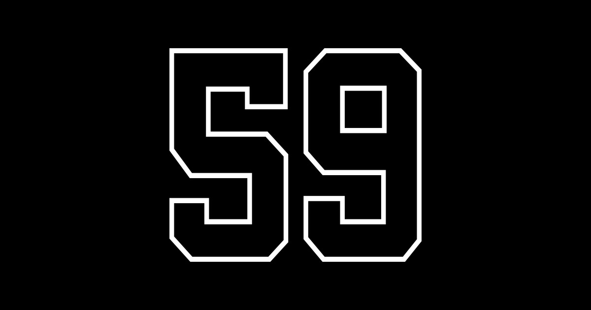 Number 59 - 59th Birthday - Sticker | TeePublic