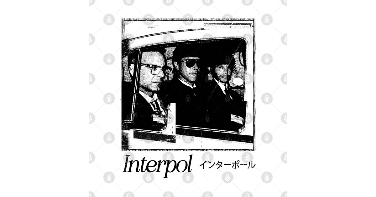 Interpol -- Original Retro Glitch Art Design - Interpol - T-Shirt ...