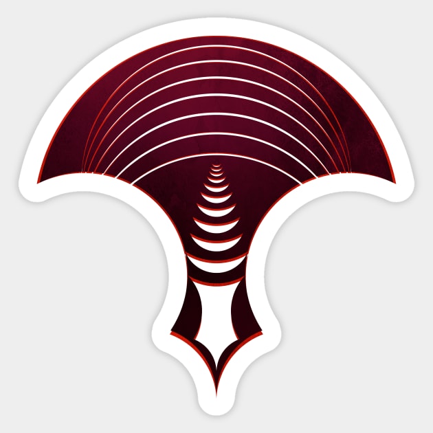 1920 Vintage Pattern 4 Red & Pearl - Red - Sticker | TeePublic