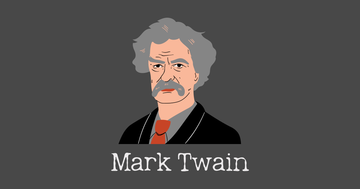 Mark Twain Portrait T Shirt Design - Mark Twain - T-Shirt | TeePublic