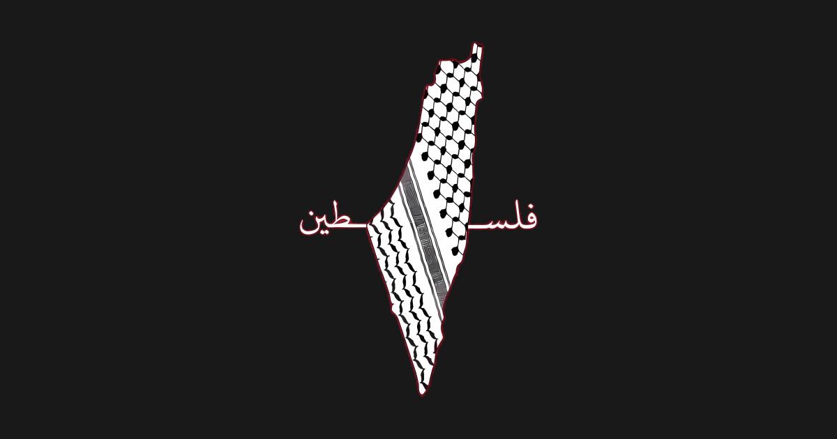 Keffiyeh Palestine Map Arabic Scarf Shemagh Palestinian Flag ...