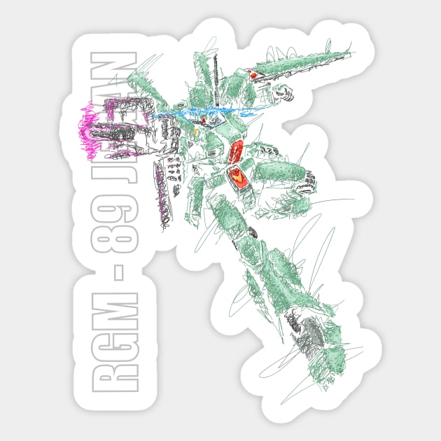 Rgm-89 Jegan - Gundam - Sticker | TeePublic