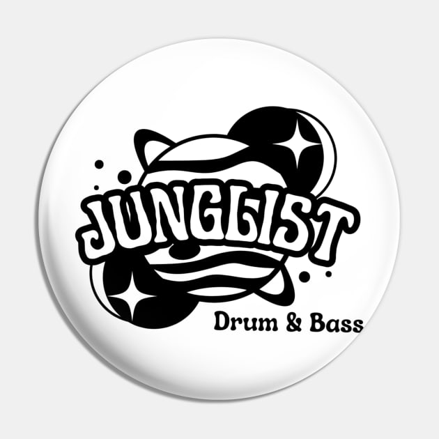 JUNGLIST - Y2K Logo (Black) - Drum And Bass - Pin | TeePublic