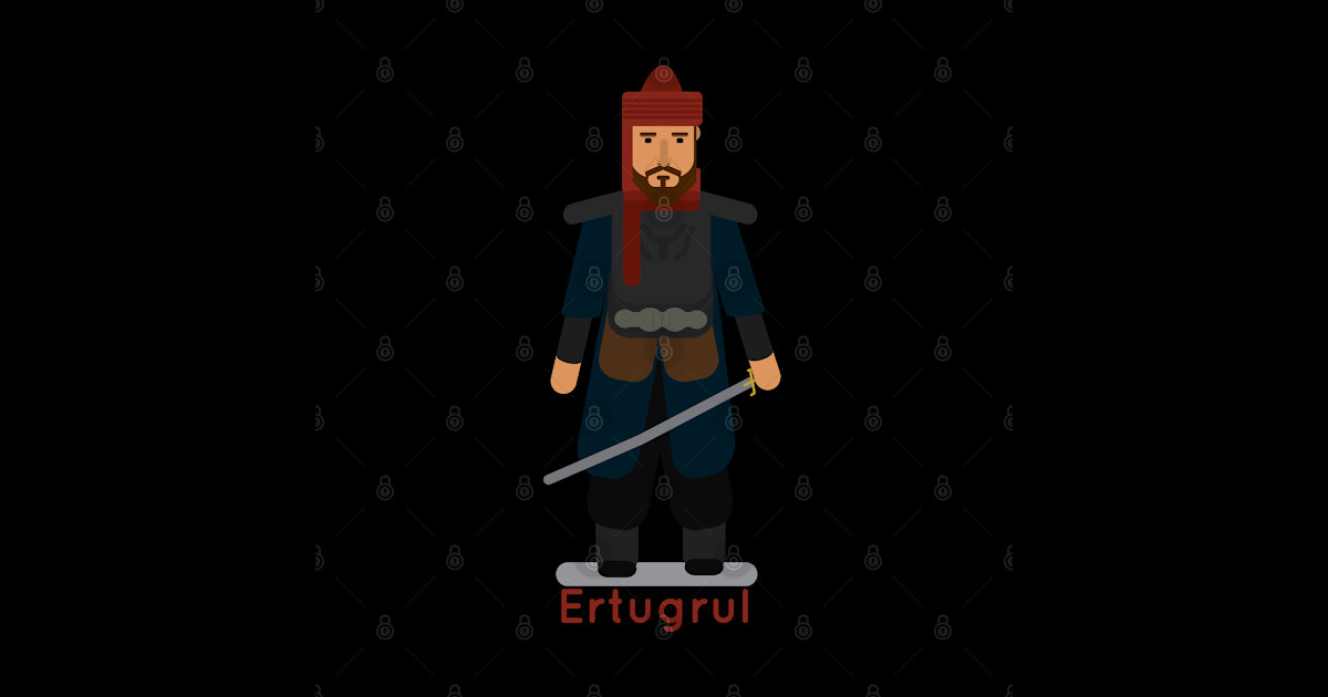 Flat Ertugrul design - Turkce - Sticker | TeePublic