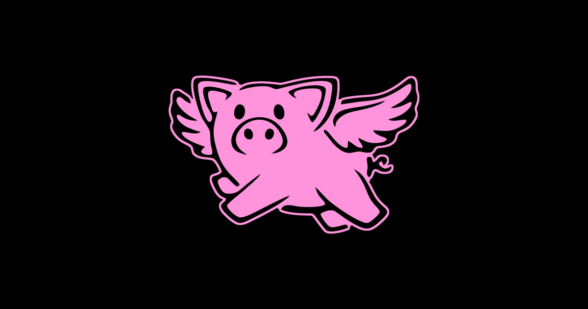 Flying Pig - Flying Pig - Sticker | TeePublic