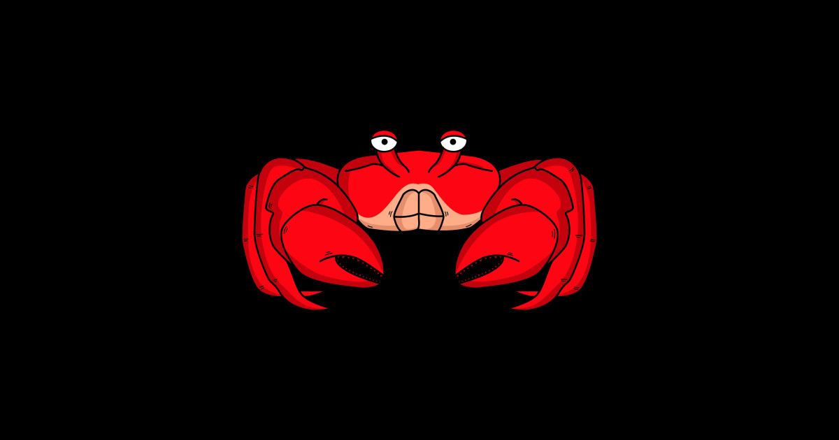 Cute Red Crab Cartoon Illustration Cute Red Crab Cartoon Illustration Sticker Teepublic