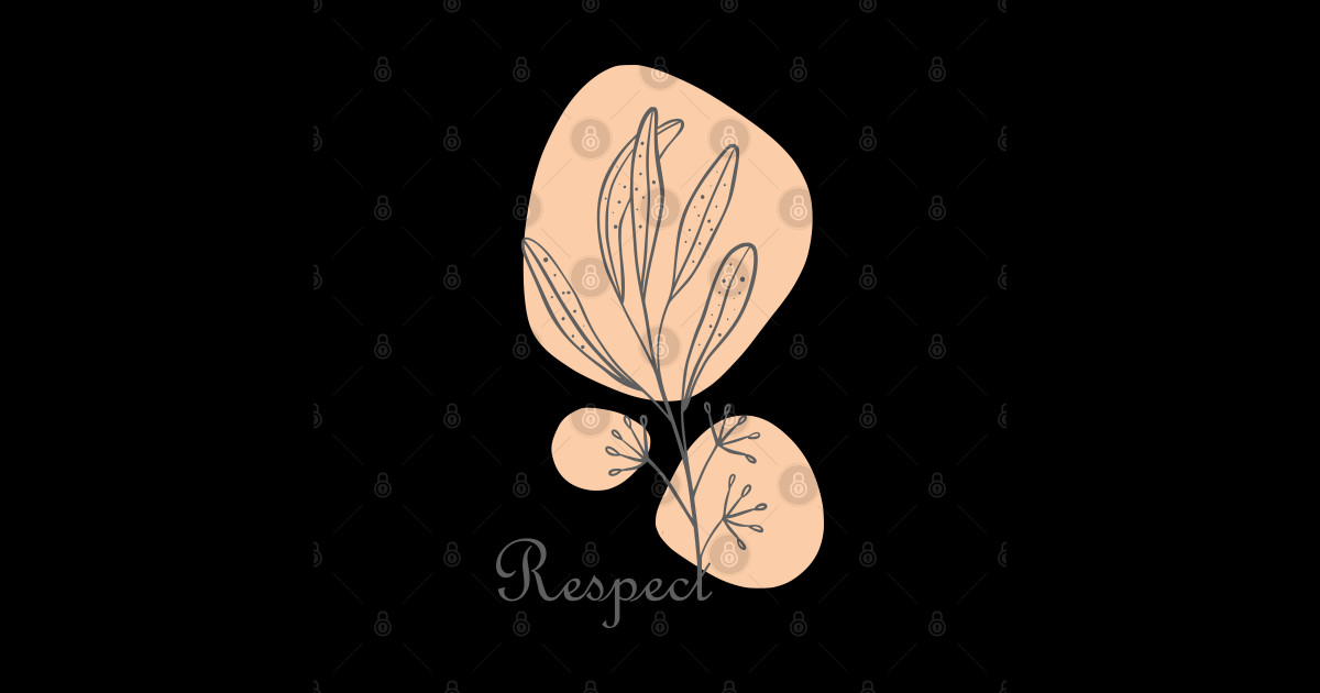 Respect Hand Drawn Minimal, inspirational meanings - Respect - Sticker ...