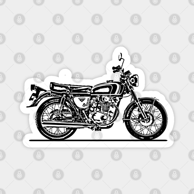 CB350 Super Sport Sketch Art - Honda - Magnet | TeePublic