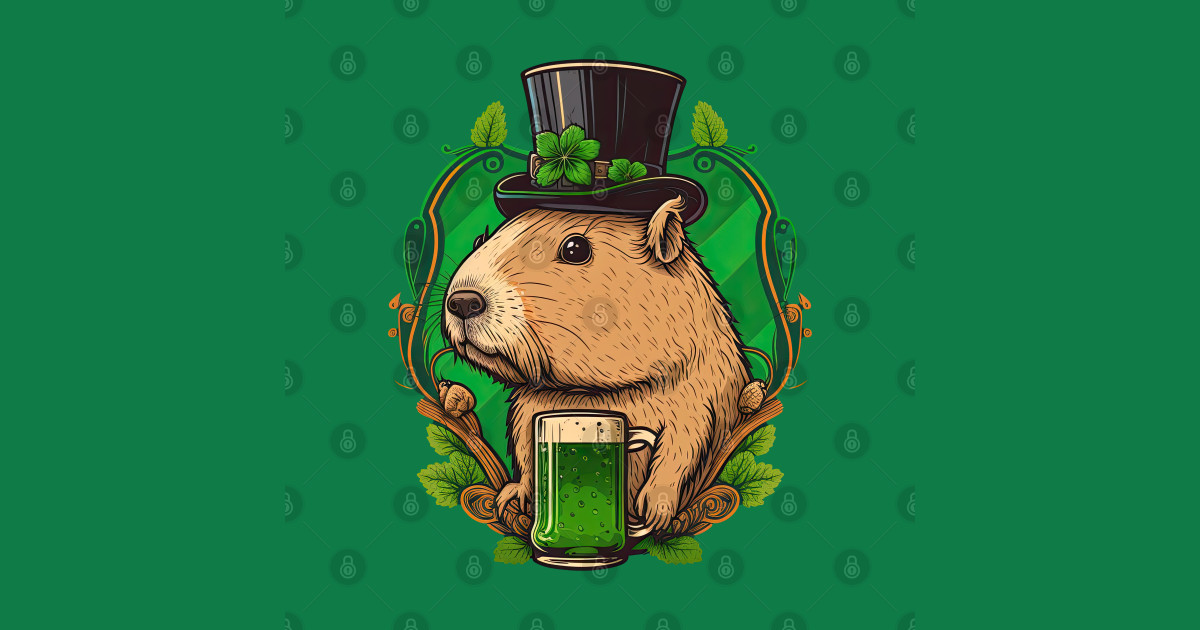 Capybara St. Patrick's Day - St Patricks Day - T-Shirt | TeePublic