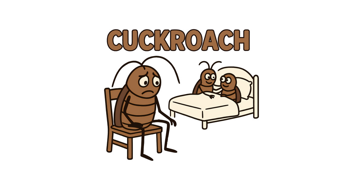 Cuckroach Funny Meme Sad Cockroach Humor - Cuckroach - T-Shirt | TeePublic