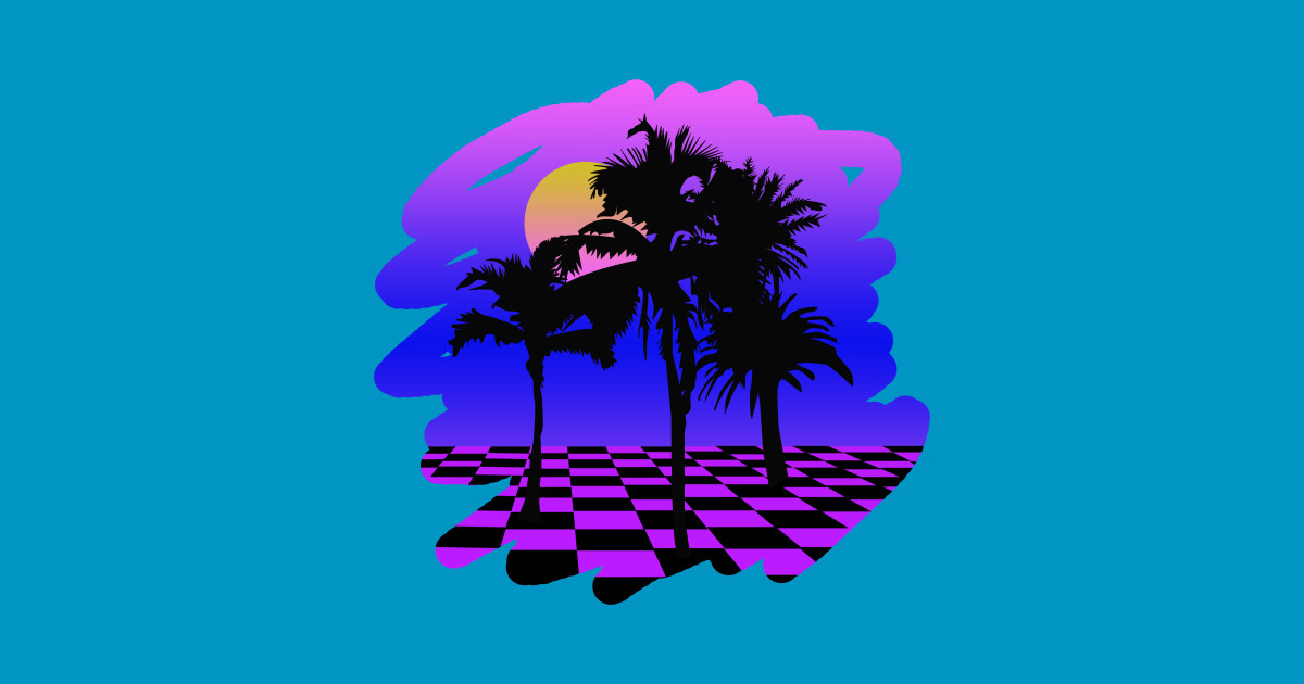 Eighties VHS Palm Trees - Dream Of Paradise - T-Shirt | TeePublic