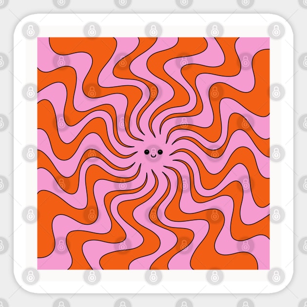 Retro Sun Vintage 70s Smile - Retro Sun Vintage 70s Smile - Sticker ...