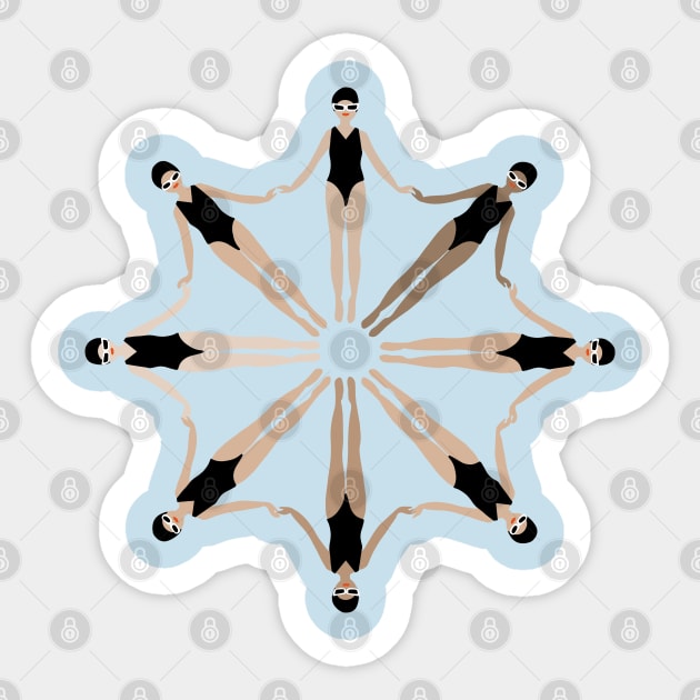 Artistic Swim Swimmers Synchronized Swimming - Swimming - Sticker ...