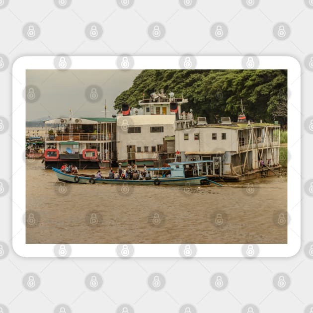 Harbour Scene - Harbor - Sticker | TeePublic