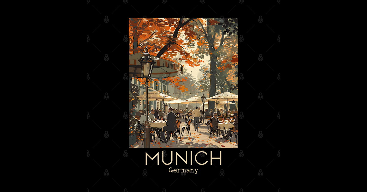 A Vintage Travel Illustration of Munich - Germany - Munich - Sticker ...
