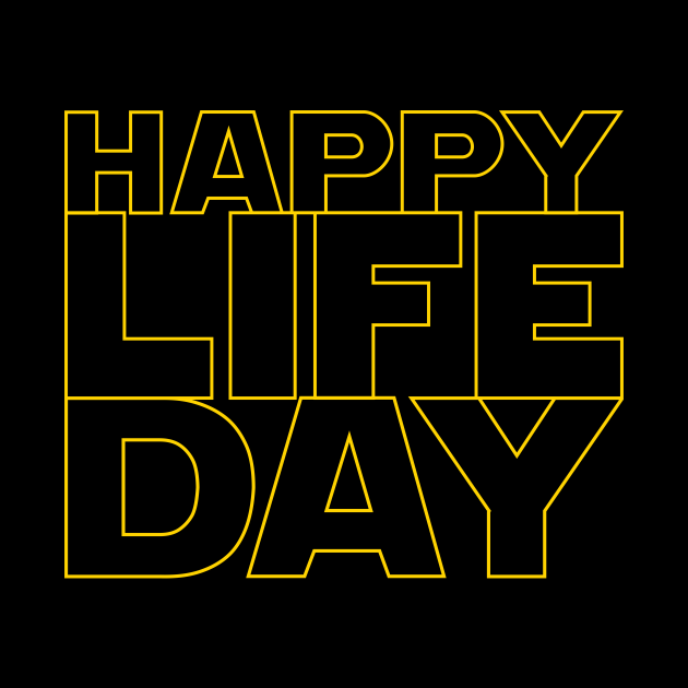Happy Life Day stacked Version Star Wars Mask TeePublic