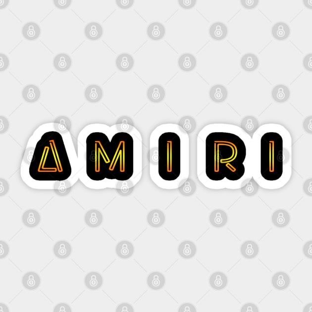 Retro Light Amiri - Amiri Amiri Amiri - Sticker | TeePublic