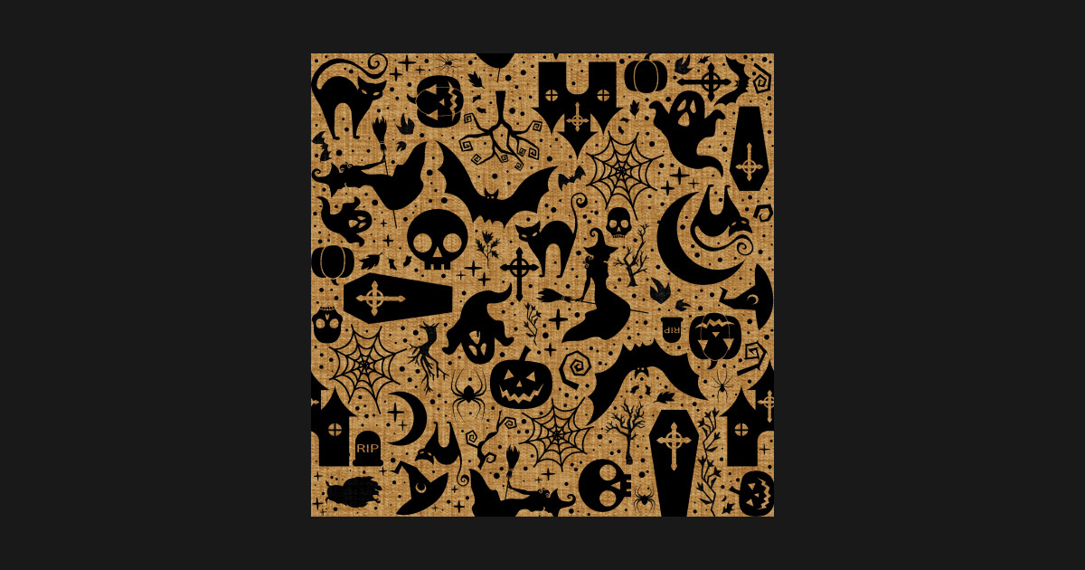 Halloween Linens - Black/Pumpkin - Halloween - T-Shirt | TeePublic