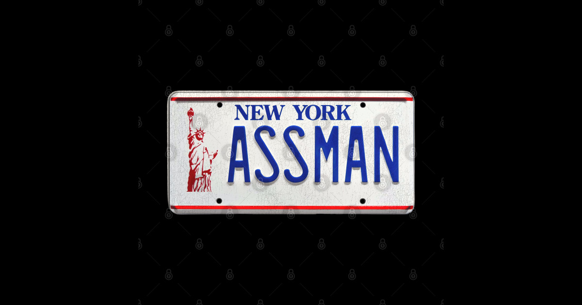 Cosmo Kramer - The Assman New York License Plate - Seinfeld - Magnet ...