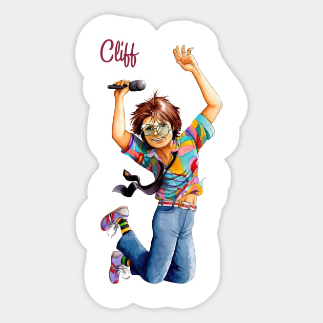 Cliff Caricature Cliff Richard funny - Cliff Richard Singer - Sticker ...