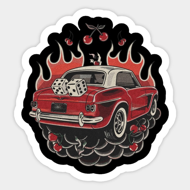 Cherry Bomb Car - Cherry - Sticker | TeePublic