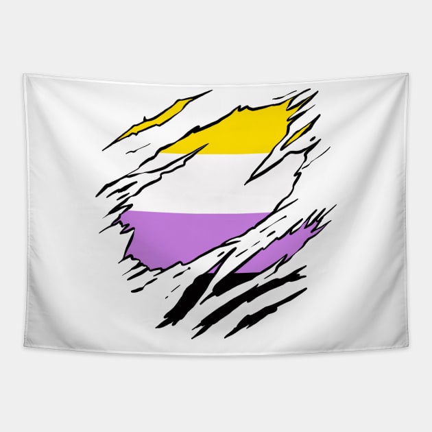 LGBTQI+ Superhero NON-BINARY flag - Pride - Tapestry | TeePublic