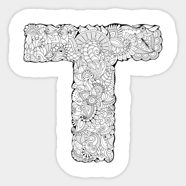 Letter T - Letter T - Sticker | TeePublic