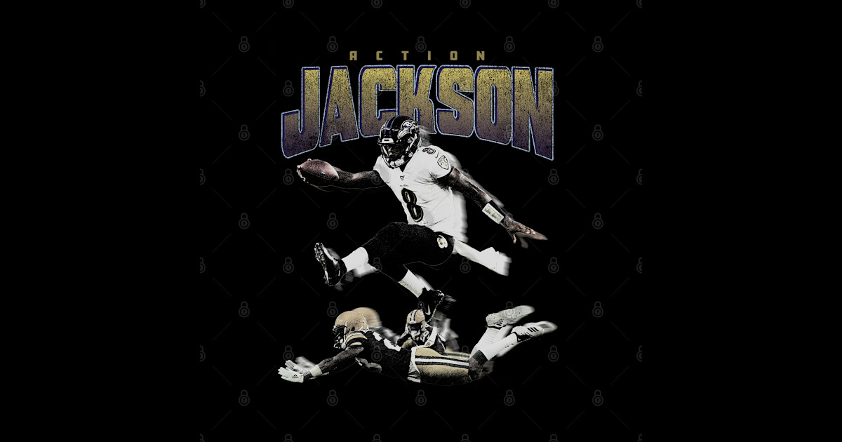 Lamar Action - Lamar Jackson - Sticker | TeePublic