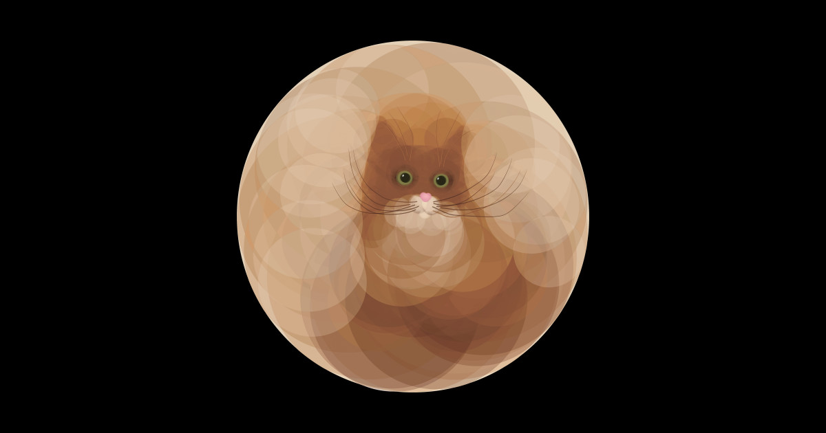 Round cat - Cat - Sticker | TeePublic
