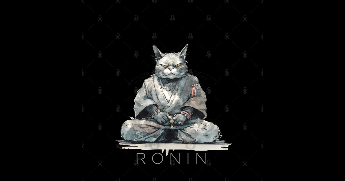 Ronin Cat - Ronin - Sticker | TeePublic