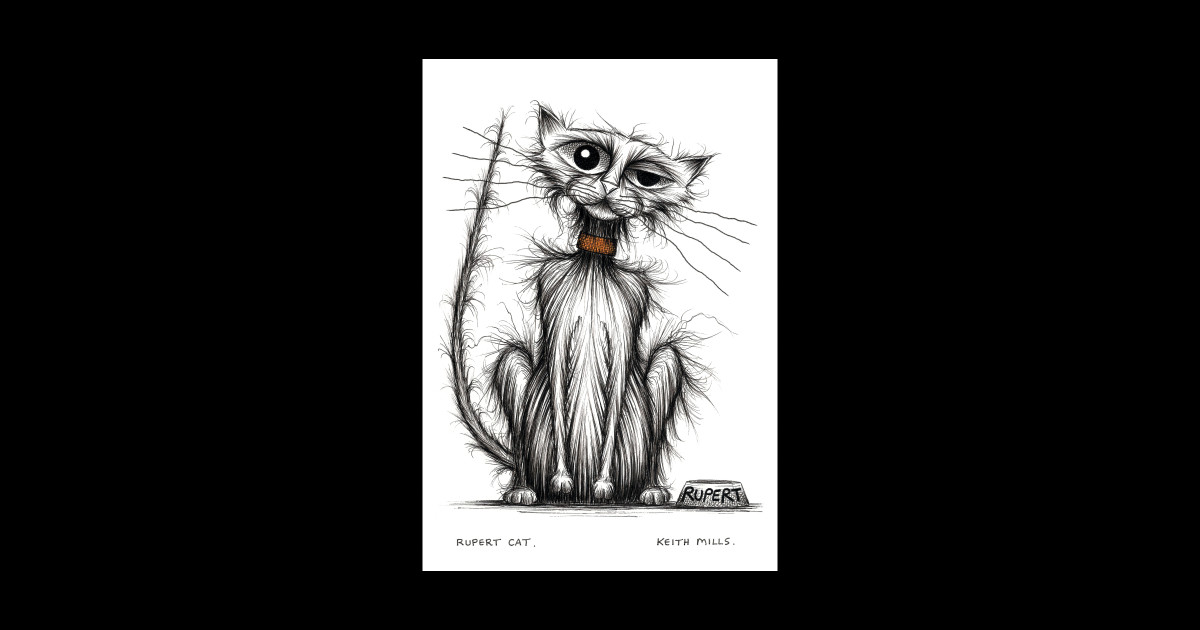 Rupert cat - Hungry Cats - Sticker | TeePublic