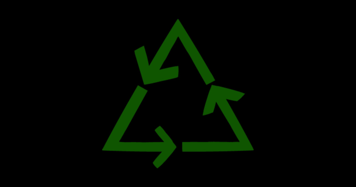 Recycling green triangle - Green Triangle - Sticker | TeePublic