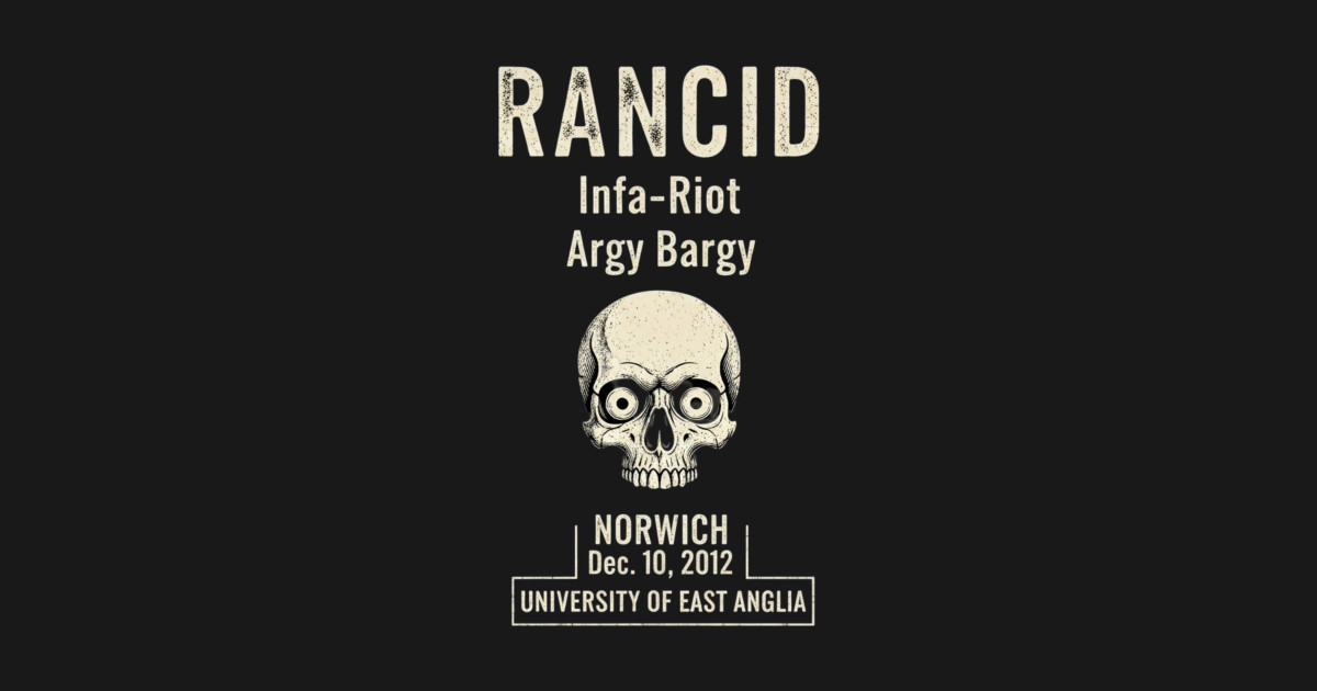 Rancid Infa-Riot Skull - Rancid Infa Riot Skull - T-Shirt | TeePublic