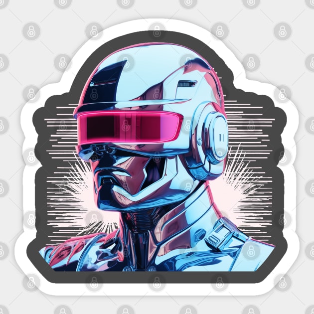 Vaporwave RoboCop - Vaporwave Robocop - Sticker | TeePublic