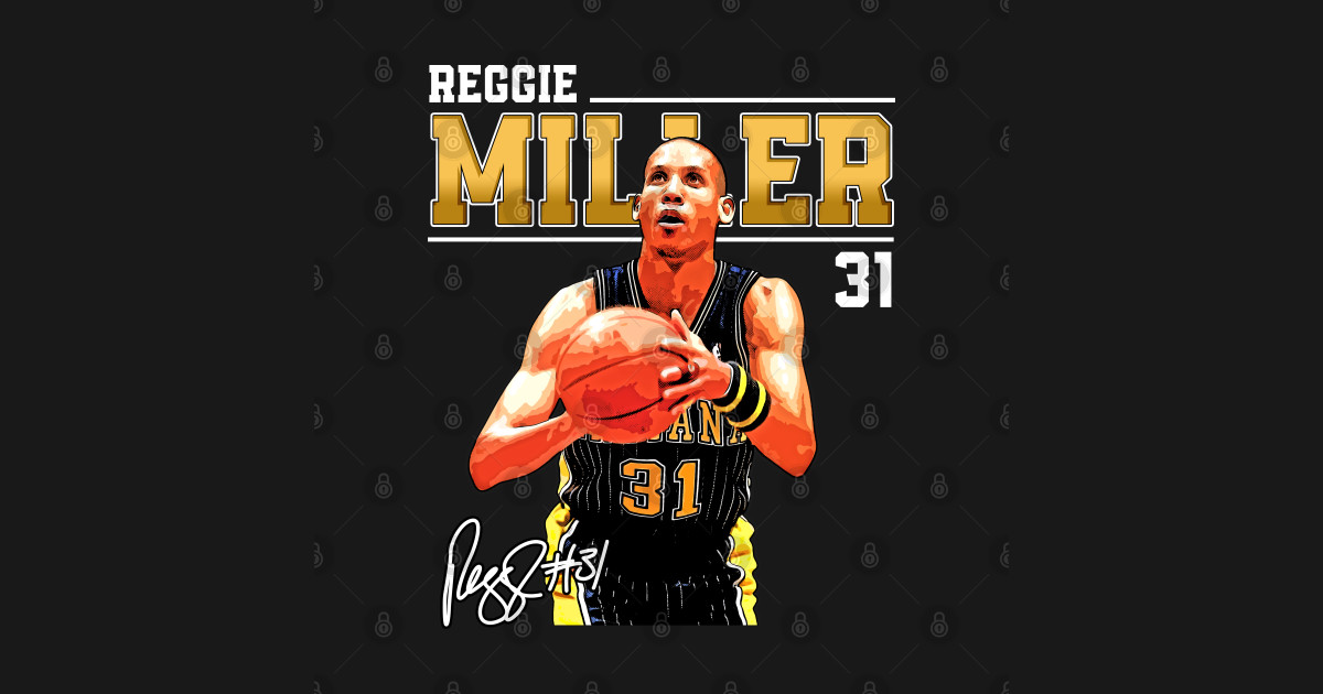 Reggie Miller Choke Sign Basketball Legend Signature Vintage Retro 80s ...
