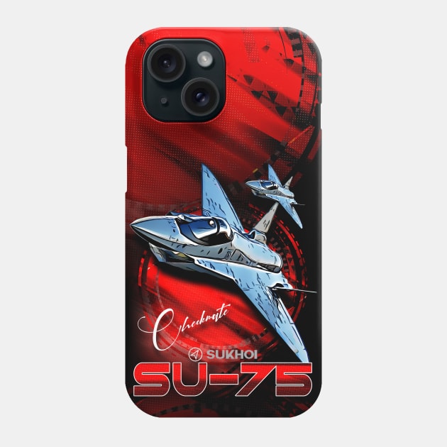 SU-75 Checkmate Stealth Fighter Aircraft phone case - Su 75 Checkmate ...