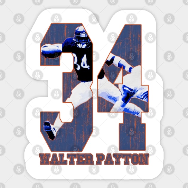 Walter Payton Chicago Game - Walter Payton - Sticker | TeePublic