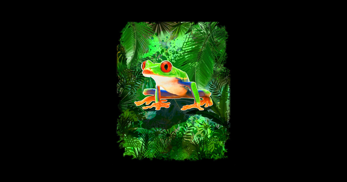 Frog - Frogger - jungle - nature - drawing - cute frog - Frogs ...