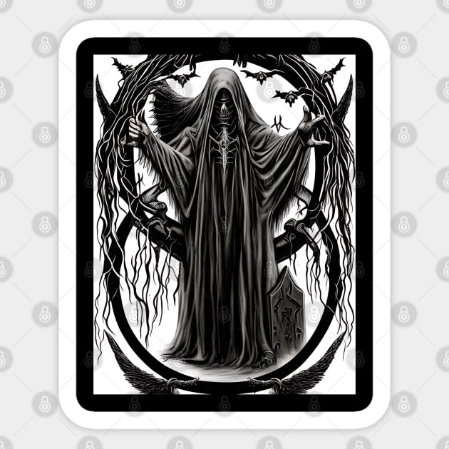 Wizard druid gothic emo dark art - Wizard - Sticker | TeePublic