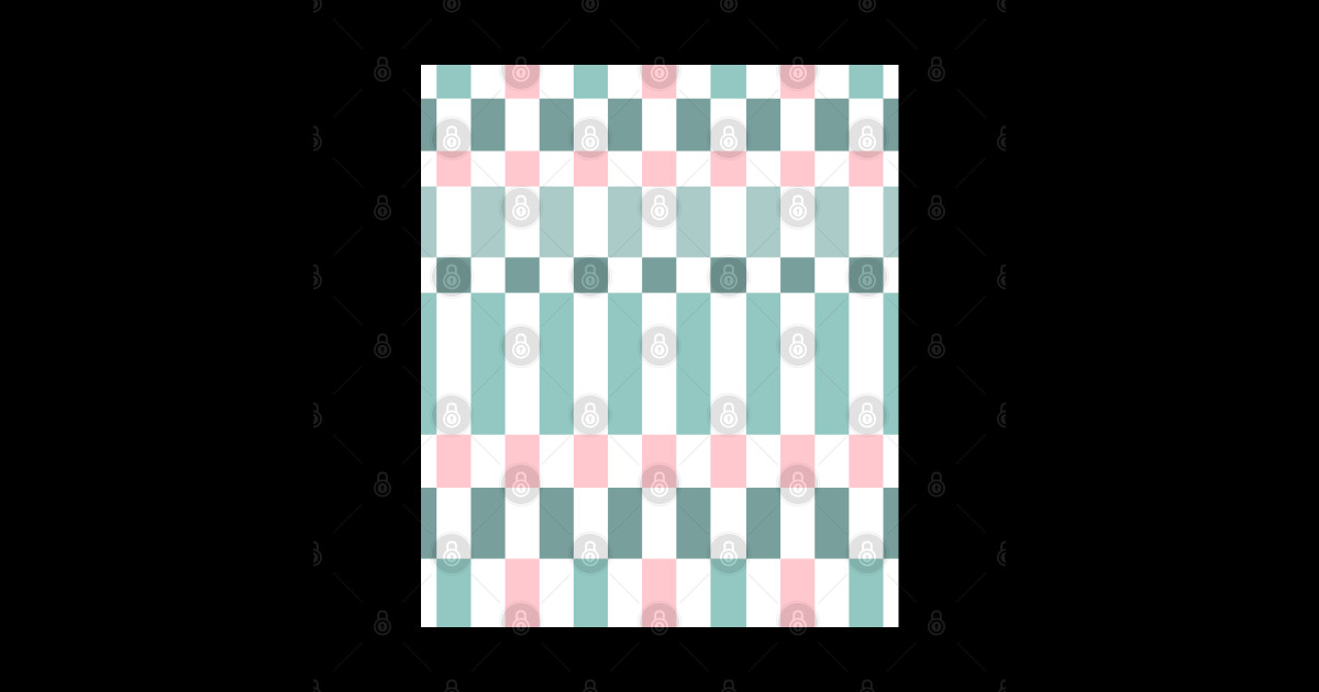 Sage Green and Pink Checkered Pattern - Checkerboard - Posters and Art ...