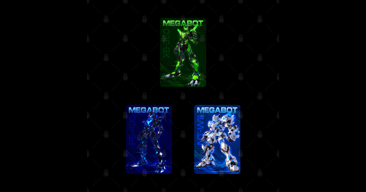Game Console Mecha Robots Pack - Anime Stickers - Anime Sticker ...