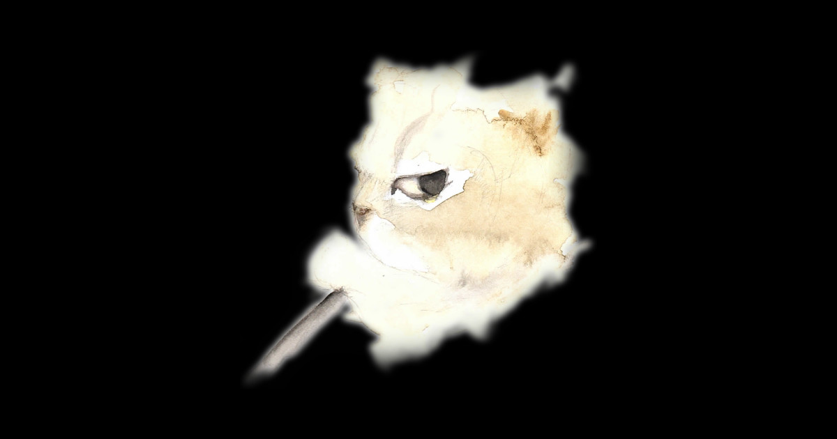 Side eye cat meme watercolour painting - Side Eye - Sticker | TeePublic